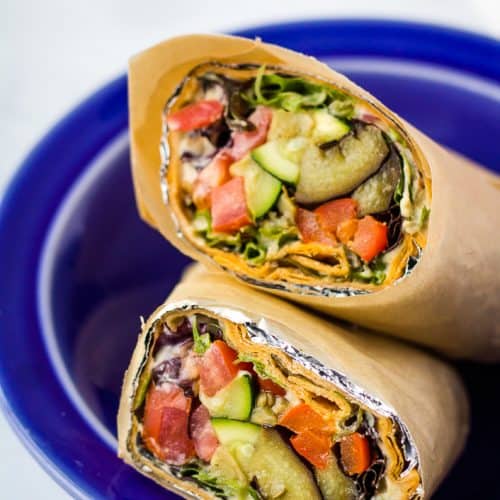Lavash Wrap with Roasted Veggies | Keeping the Peas