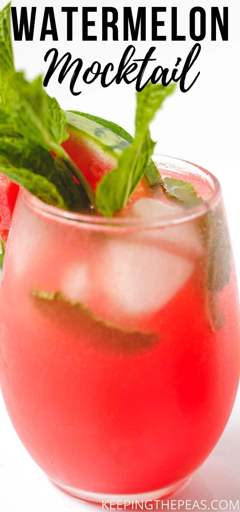 Watermelon Mocktail | Sugar Free - Keeping the Peas