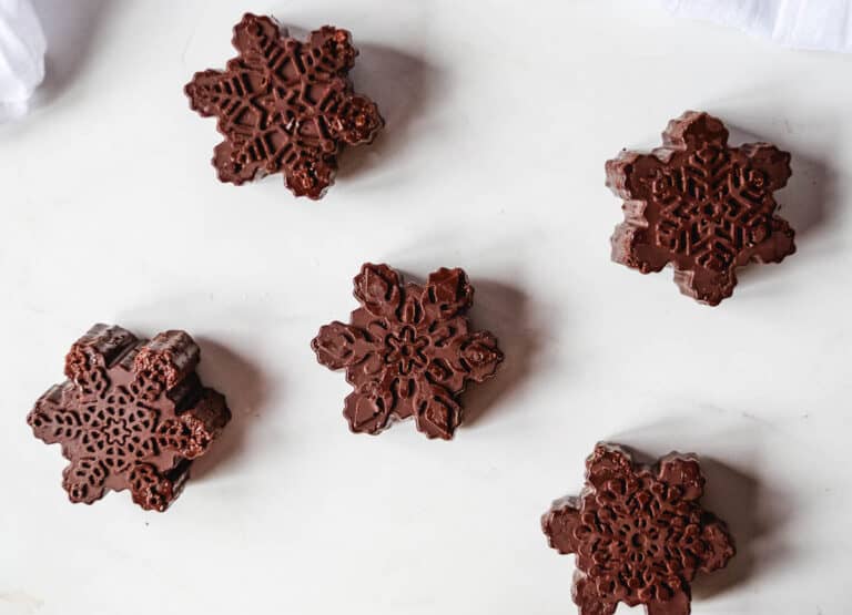Chocolate Snowflakes - Keeping the Peas