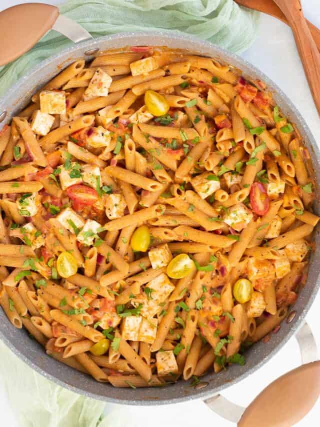Casarecce Pasta with Creamy Tomato Sauce - Keeping the Peas