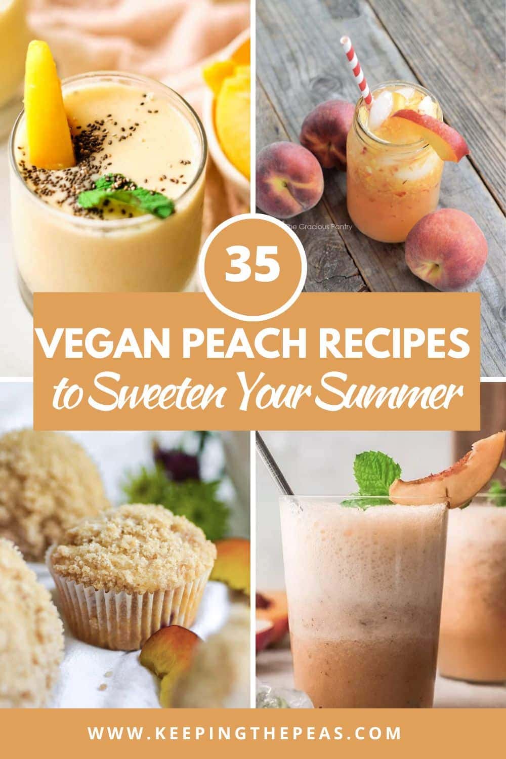 12 Vegan Peach Recipes to Sweeten Your Summer - Keeping the Peas